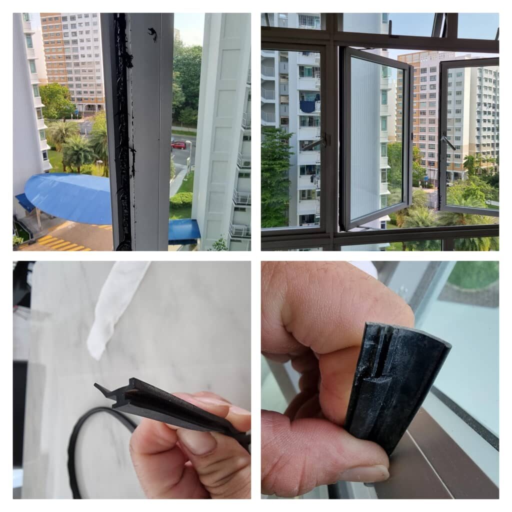 Site Inspection For Window Rubber Gasket - Window Repair Singapore